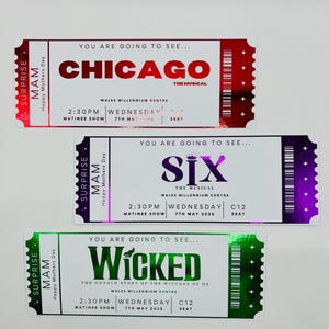 Personalised Theatre Ticket | Custom Ticket | Personalised Foil Ticket ...