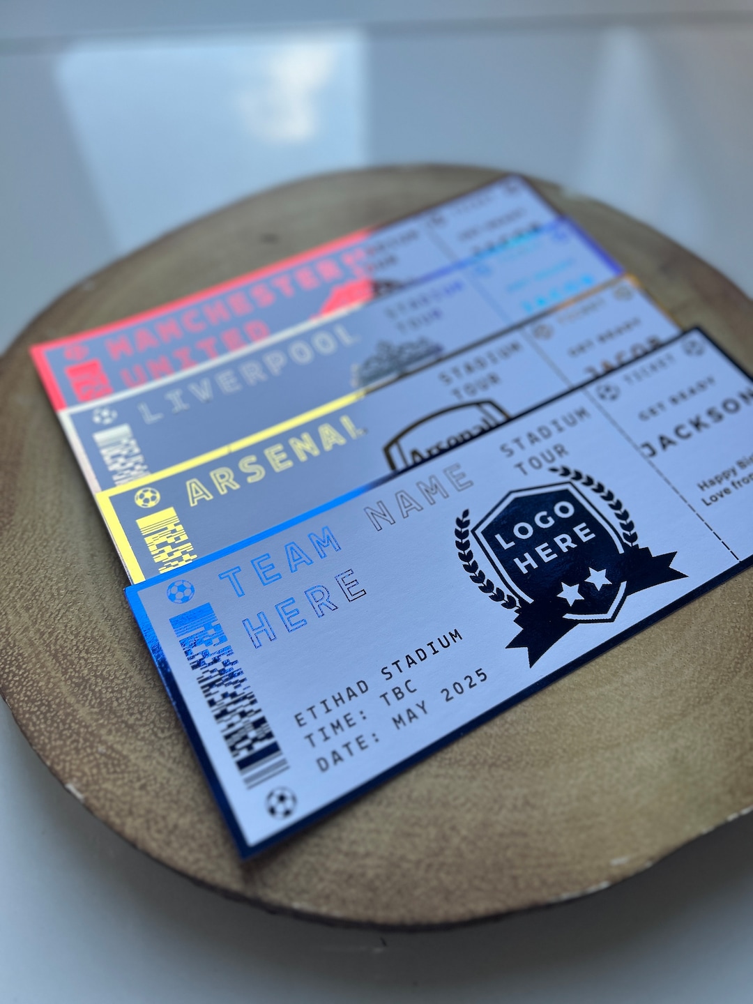 Personalised Foiled Stadium Tour Day Ticket | Surprise Voucher ...