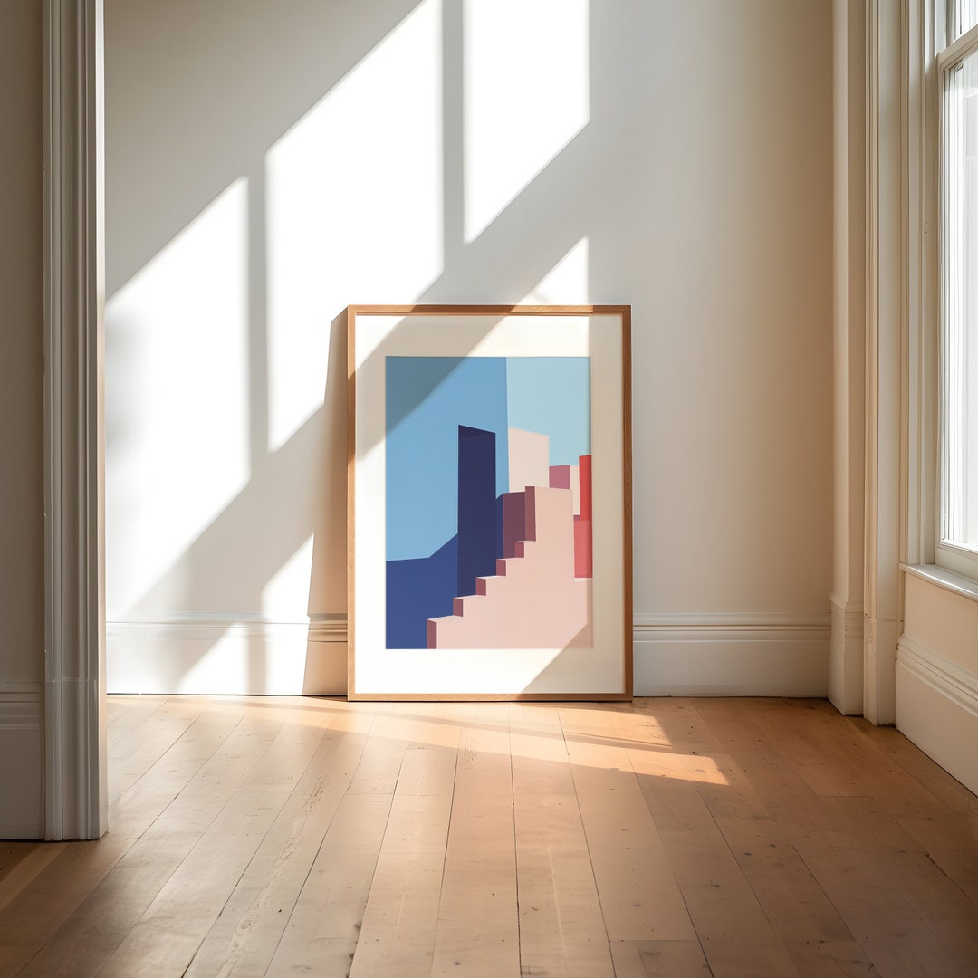 Minimal Colourful Architecture Digital Art Print #1 - Etsy