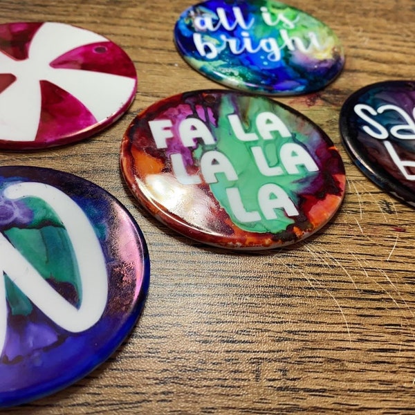 Alcohol Ink Ornaments - Etsy