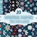 Snowflakes Seamless Digital Paper Winter Patterns Christmas Ice Paper ...