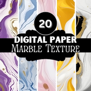 Marble Texture Seamless Digital Paper Patterns COMMERCIAL USE Instant ...
