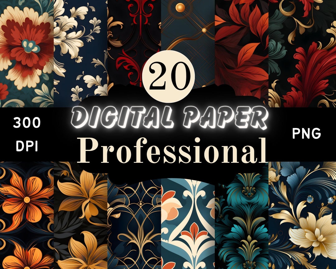 Professional Seamless Digital Paper Patterns COMMERCIAL USE Instant ...