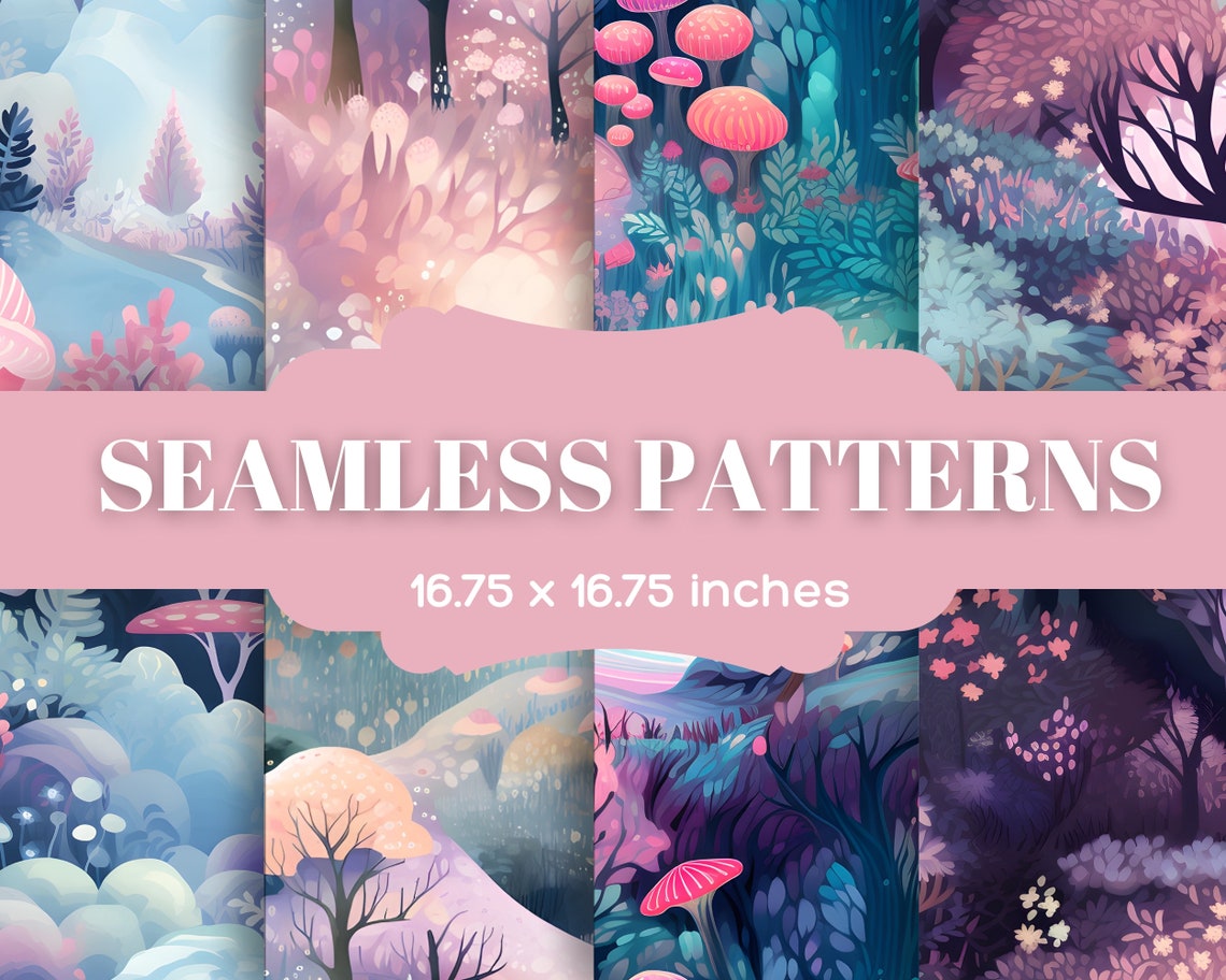 Enchanted Forest Digital Papers COMMERICAL USE Instant Download ...