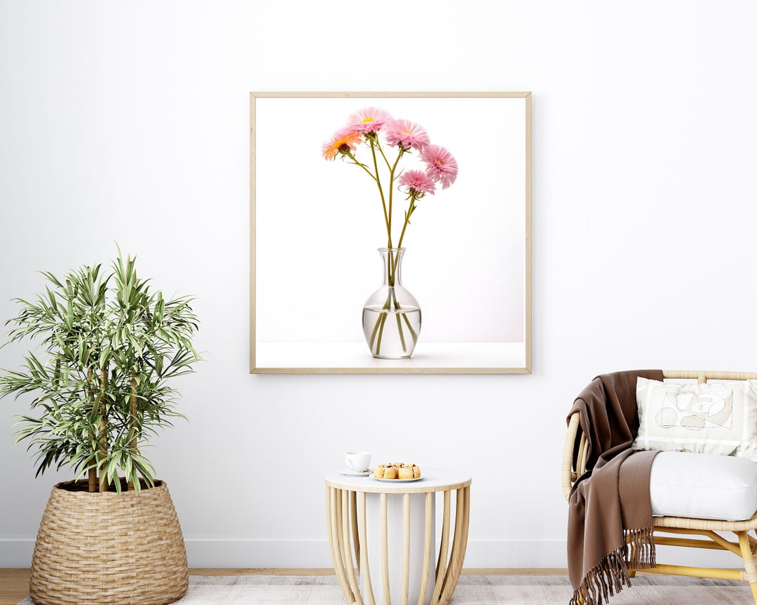 Simple Floral Art Bundle Digital Wall Art Flowers in a Vase Floral ...