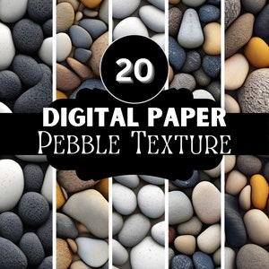 Pebble Texture Seamless Digital Paper Patterns COMMERCIAL USE Instant ...