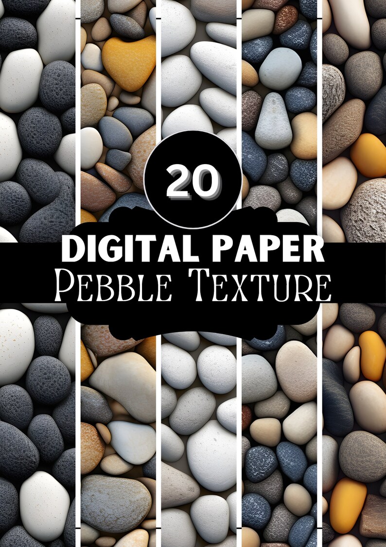 Pebble Texture Seamless Digital Paper Patterns COMMERCIAL USE Instant ...