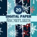 Snowflakes Seamless Digital Paper Winter Patterns Christmas Ice Paper ...