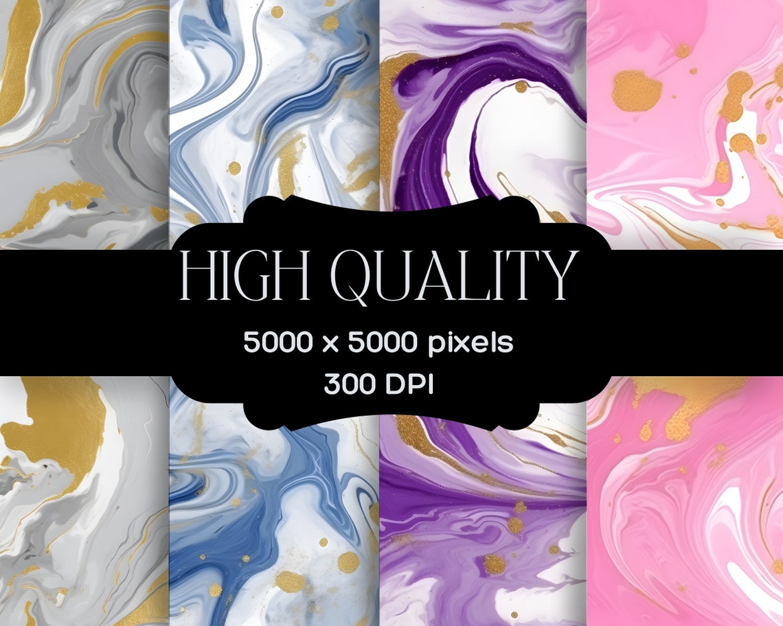 Marble Texture Seamless Digital Paper Patterns COMMERCIAL USE Instant ...
