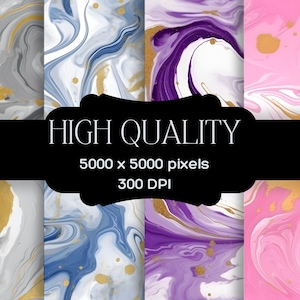 Marble Texture Seamless Digital Paper Patterns COMMERCIAL USE Instant ...