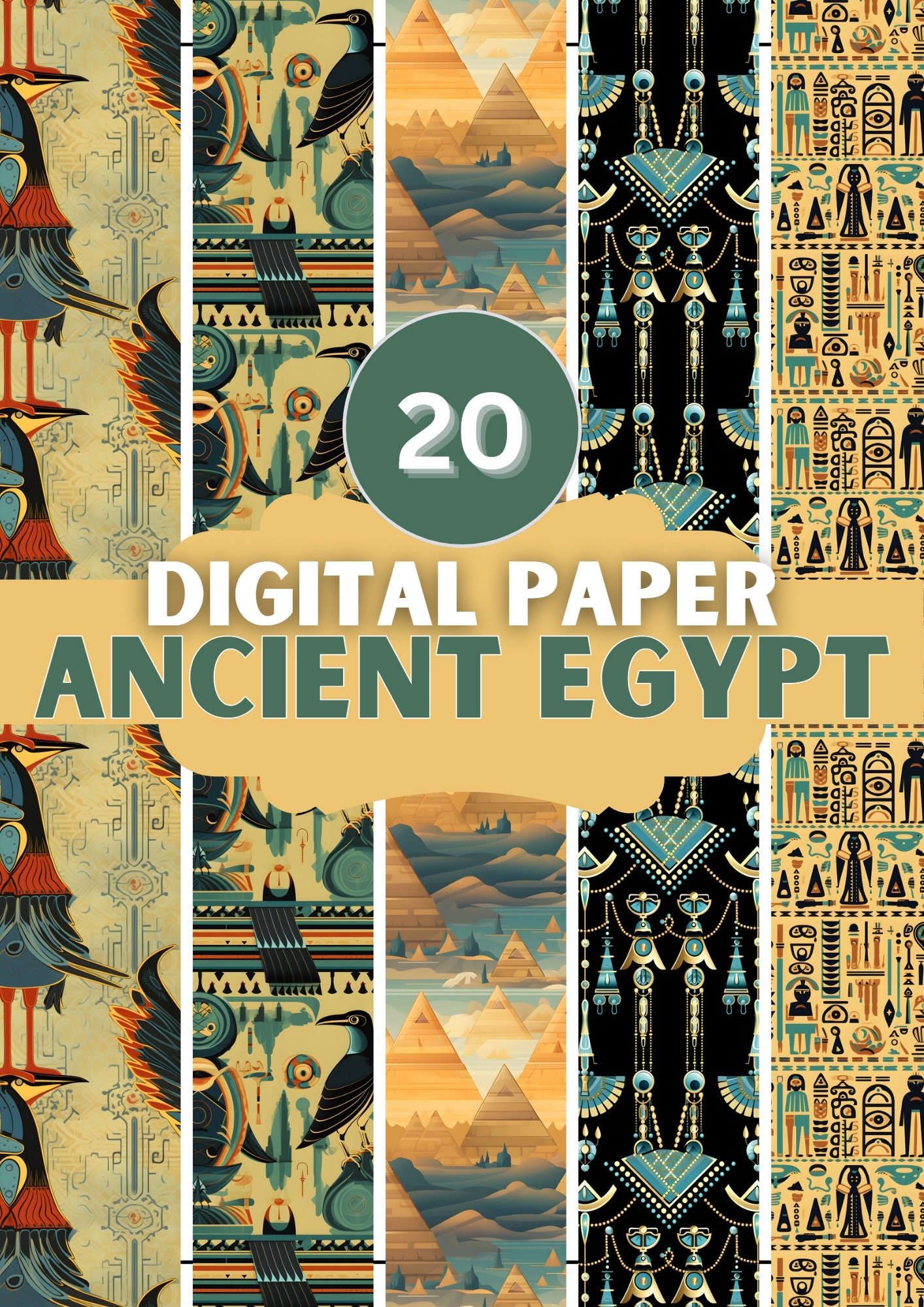 Digital Paper Ancient Egypt Seamless Digital Paper Digital Paper ...