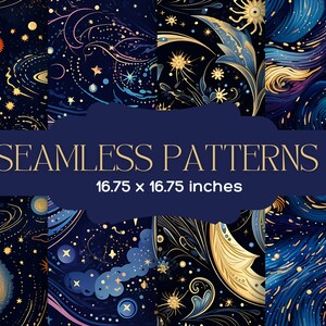 Celestial Digital Paper COMMERICAL USE 20 PNG Instant Download Space ...