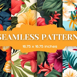 Tropical Paradise Digital Papers COMMERICAL USE Instant Download ...