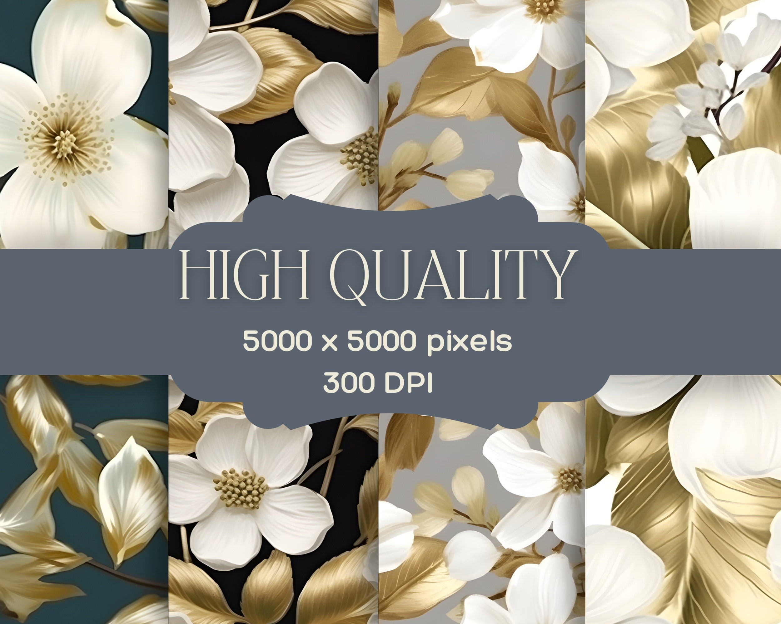 Dogwood Flowers Seamless Digital Paper Patterns Summer Floral Journal ...