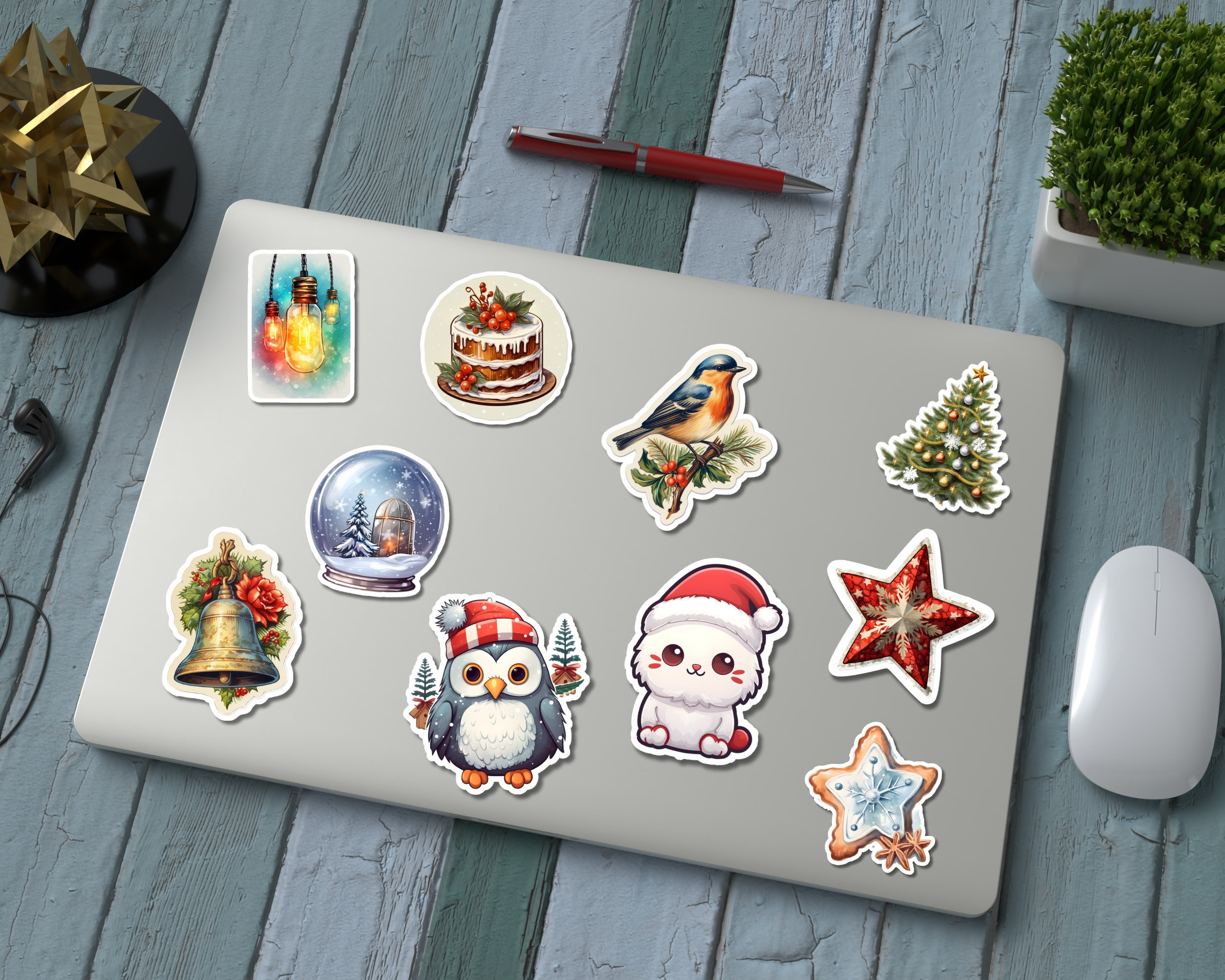 Huge Christmas Digital Stickers Bundle Printable Instant Download ...