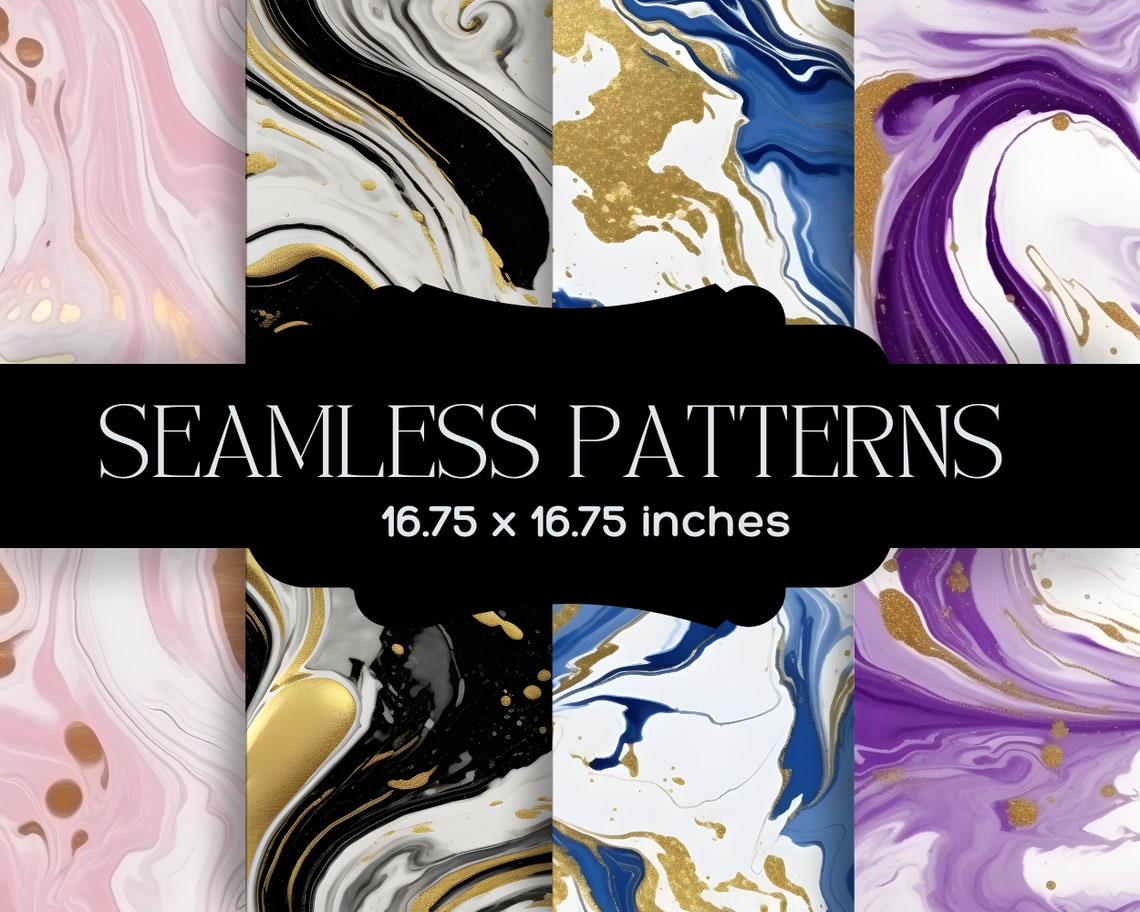 Marble Texture Seamless Digital Paper Patterns COMMERCIAL USE Instant ...