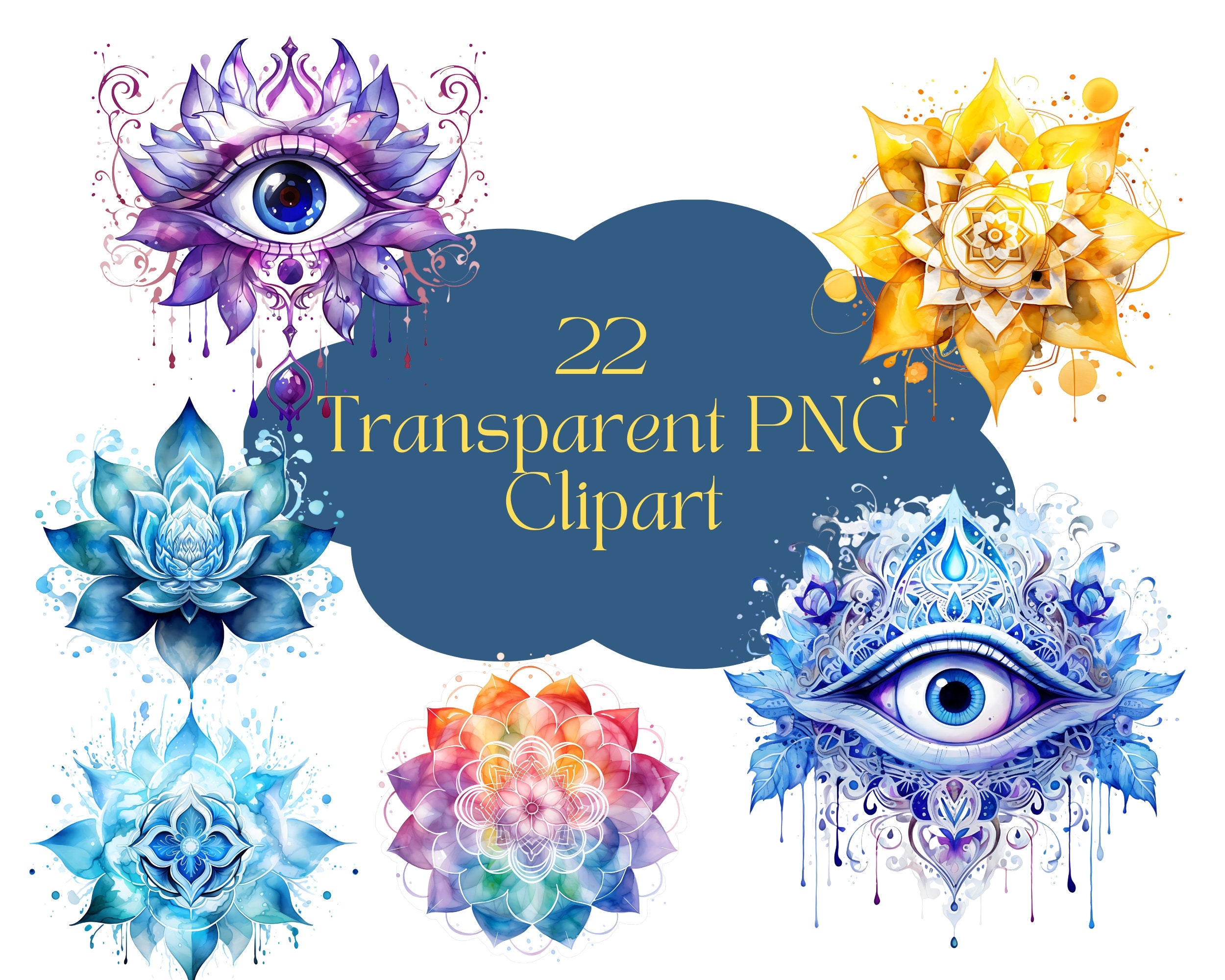 Watercolor Chakra Bundle Digital Papers and Clipart COMMERICAL - Etsy