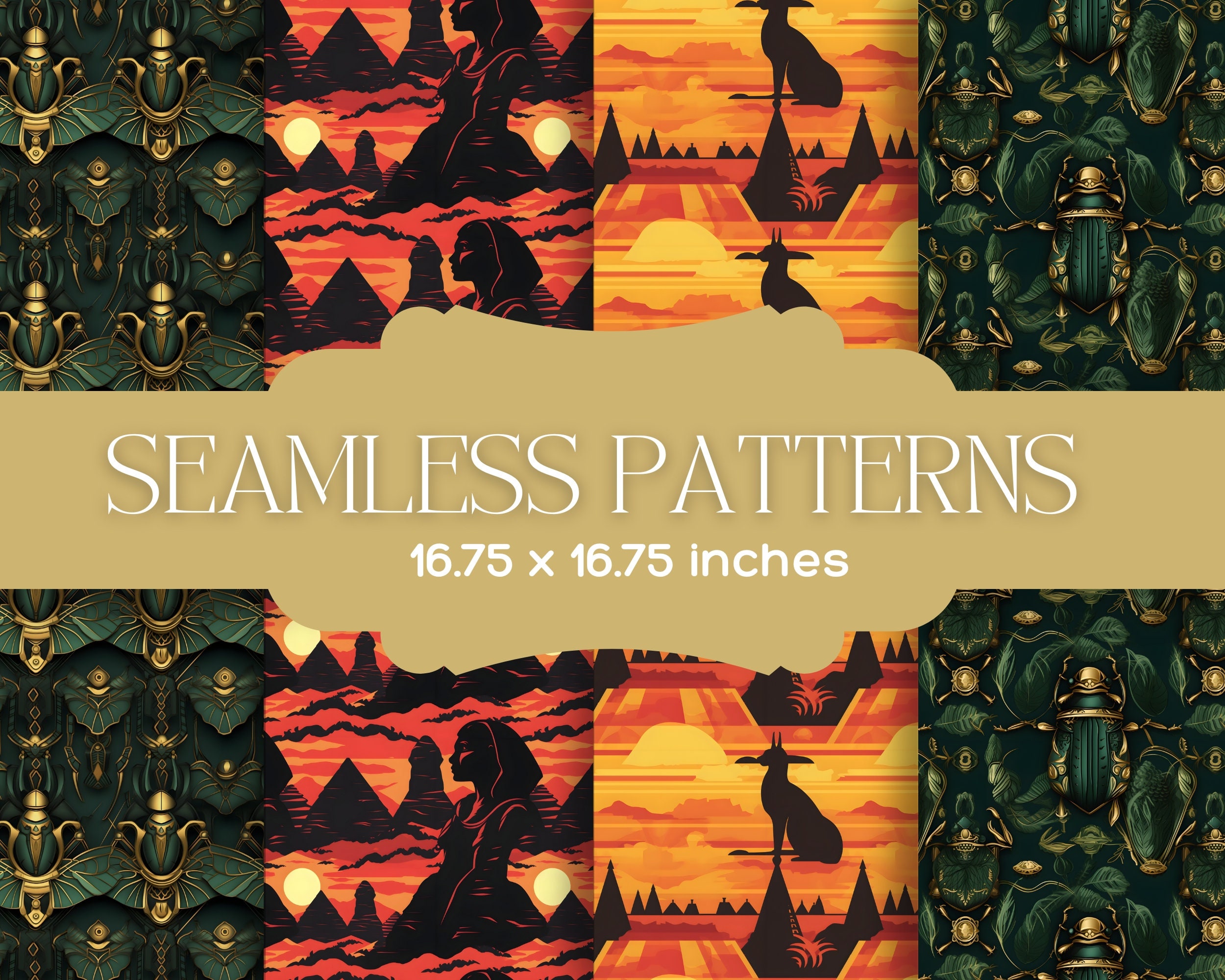 Digital Paper Ancient Egypt Seamless Digital Paper Digital Paper ...