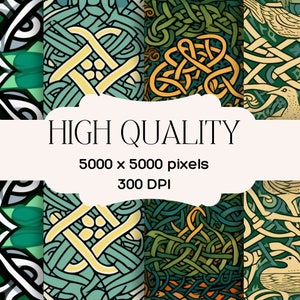 Celtic Prints Digital Papers COMMERICAL USE Seamless Digital Paper ...