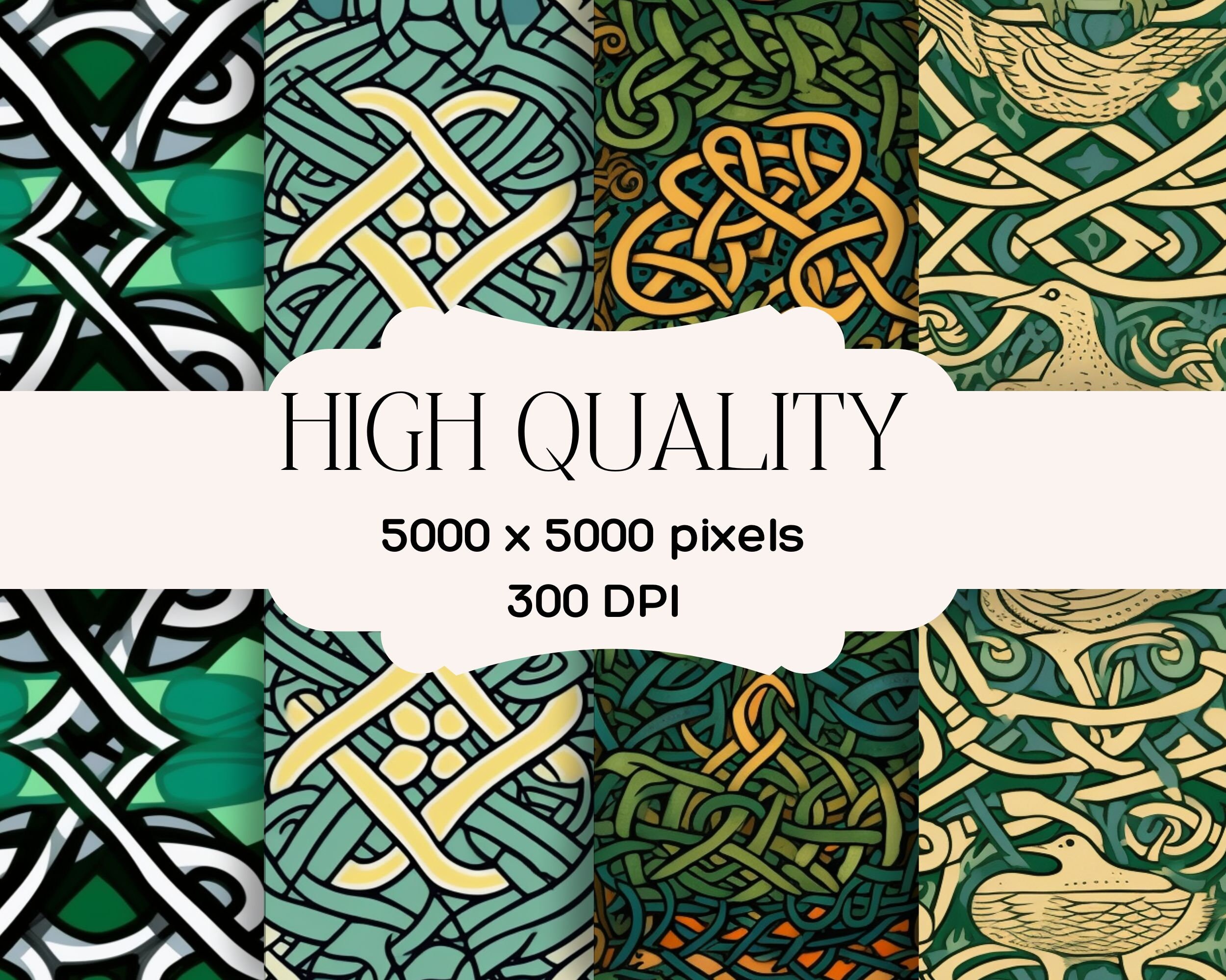 Celtic Prints Digital Papers COMMERICAL USE Seamless Digital Paper ...