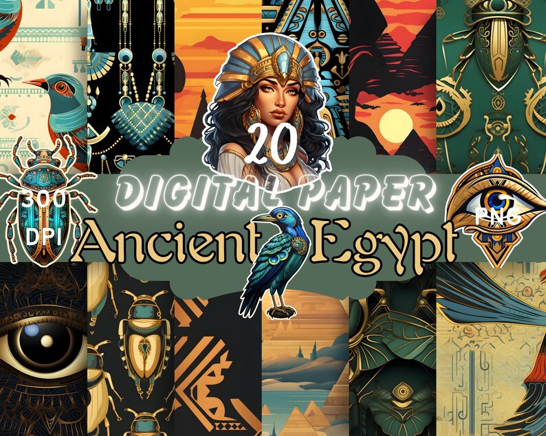 Digital Paper Ancient Egypt Seamless Digital Paper Digital Paper ...