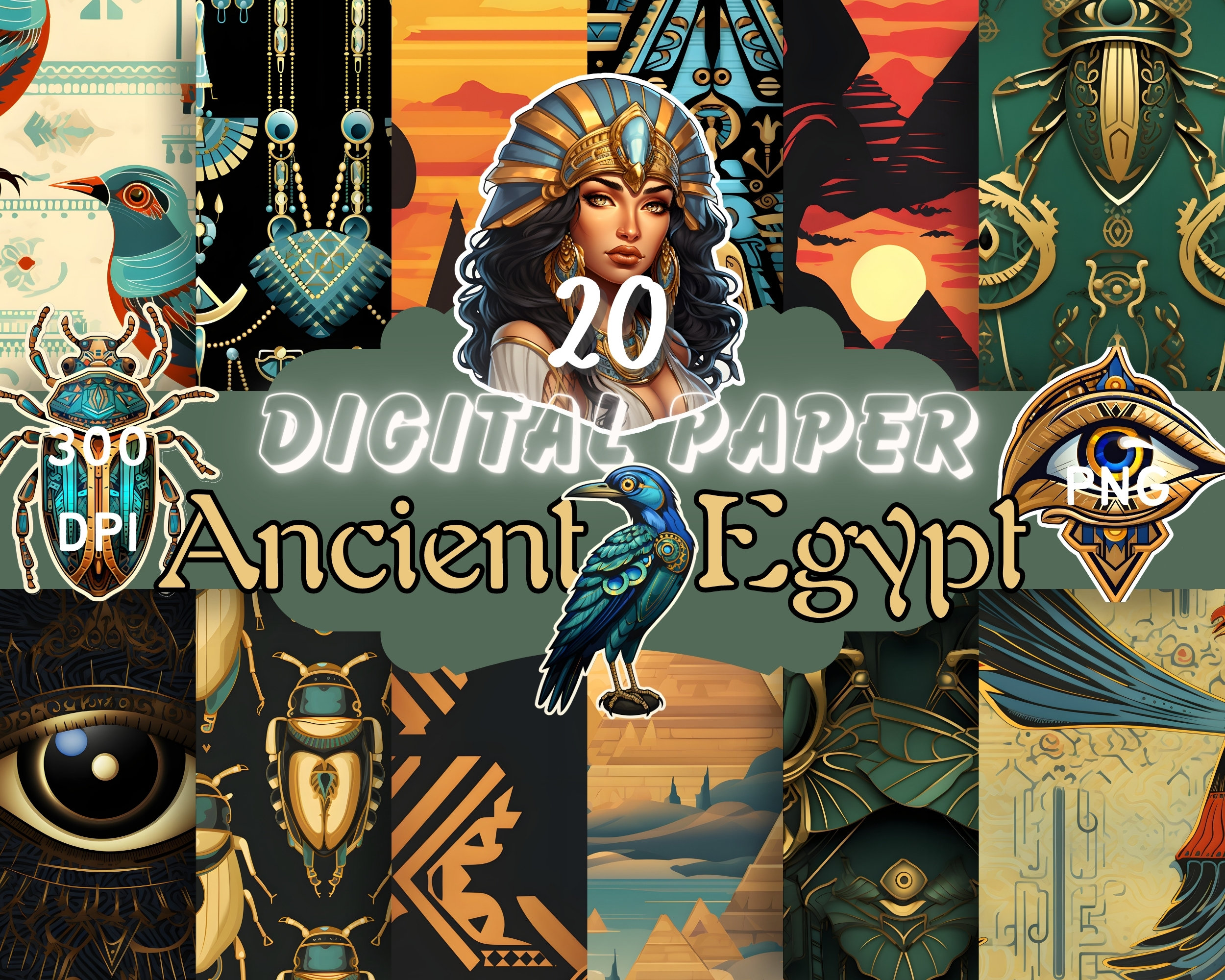 Digital Paper Ancient Egypt Seamless Digital Paper Digital Paper ...