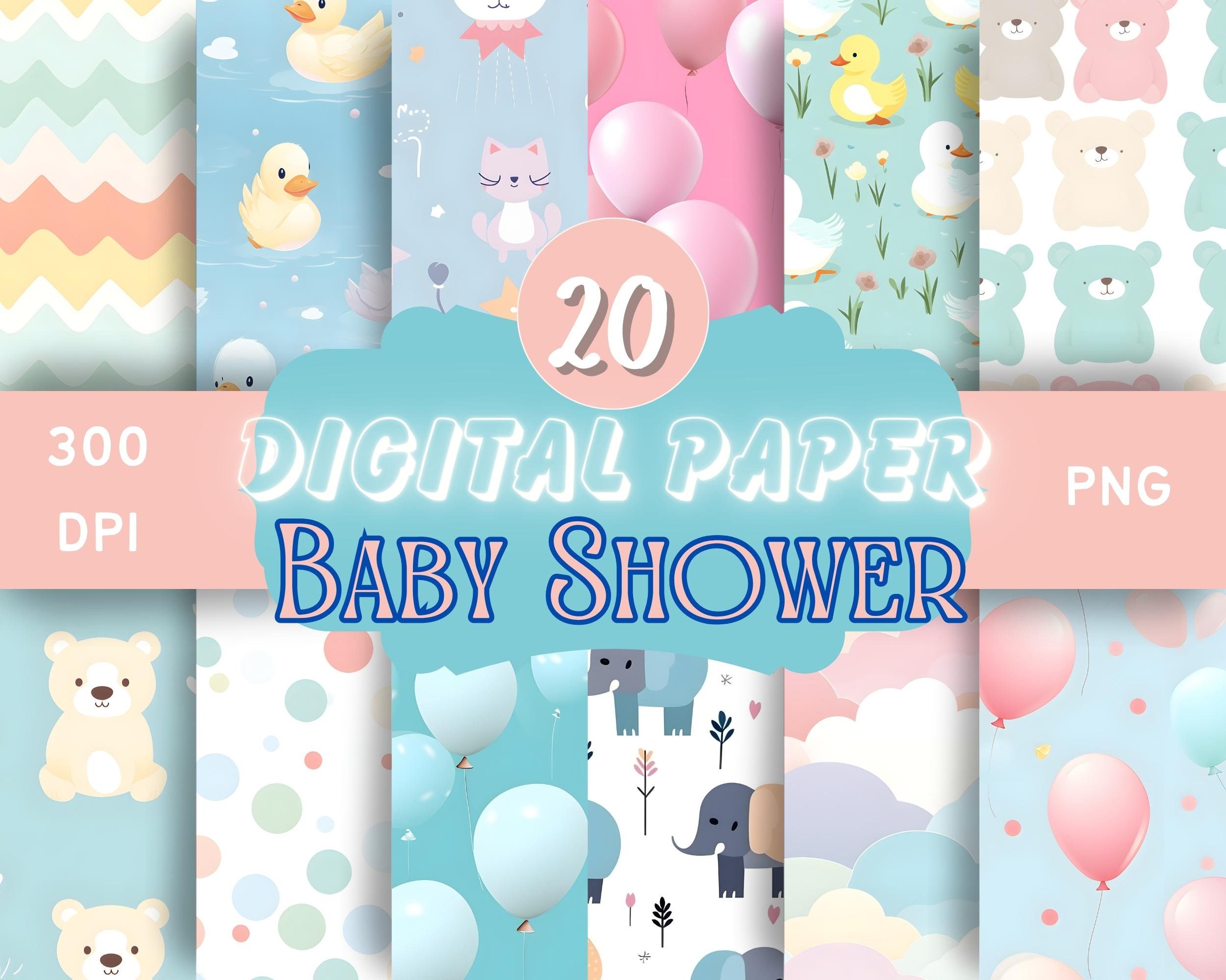 Digital Paper Baby Shower Seamless Digital Paper Digital Paper ...