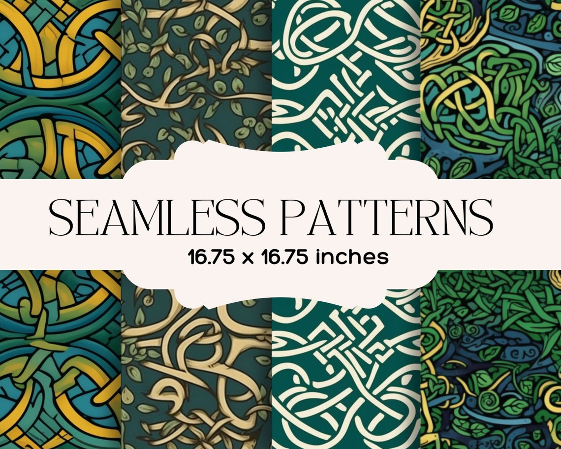 Celtic Prints Digital Papers COMMERICAL USE Seamless Digital Paper ...