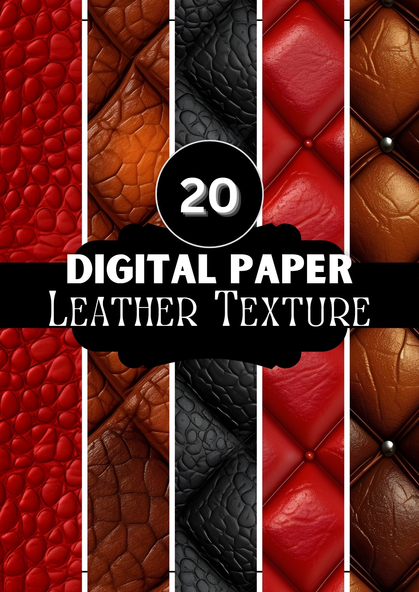 Leather Texture Seamless Digital Paper Patterns COMMERCIAL USE Instant ...