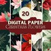 Christmas Flowers Seamless Digital Paper Patterns Floral Journal Paper ...