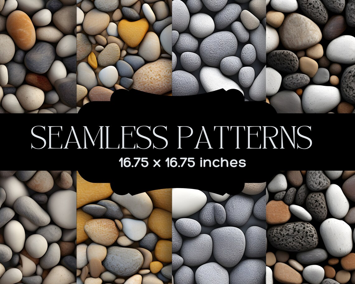 Pebble Texture Seamless Digital Paper Patterns COMMERCIAL USE Instant ...