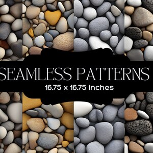 Pebble Texture Seamless Digital Paper Patterns COMMERCIAL USE Instant ...
