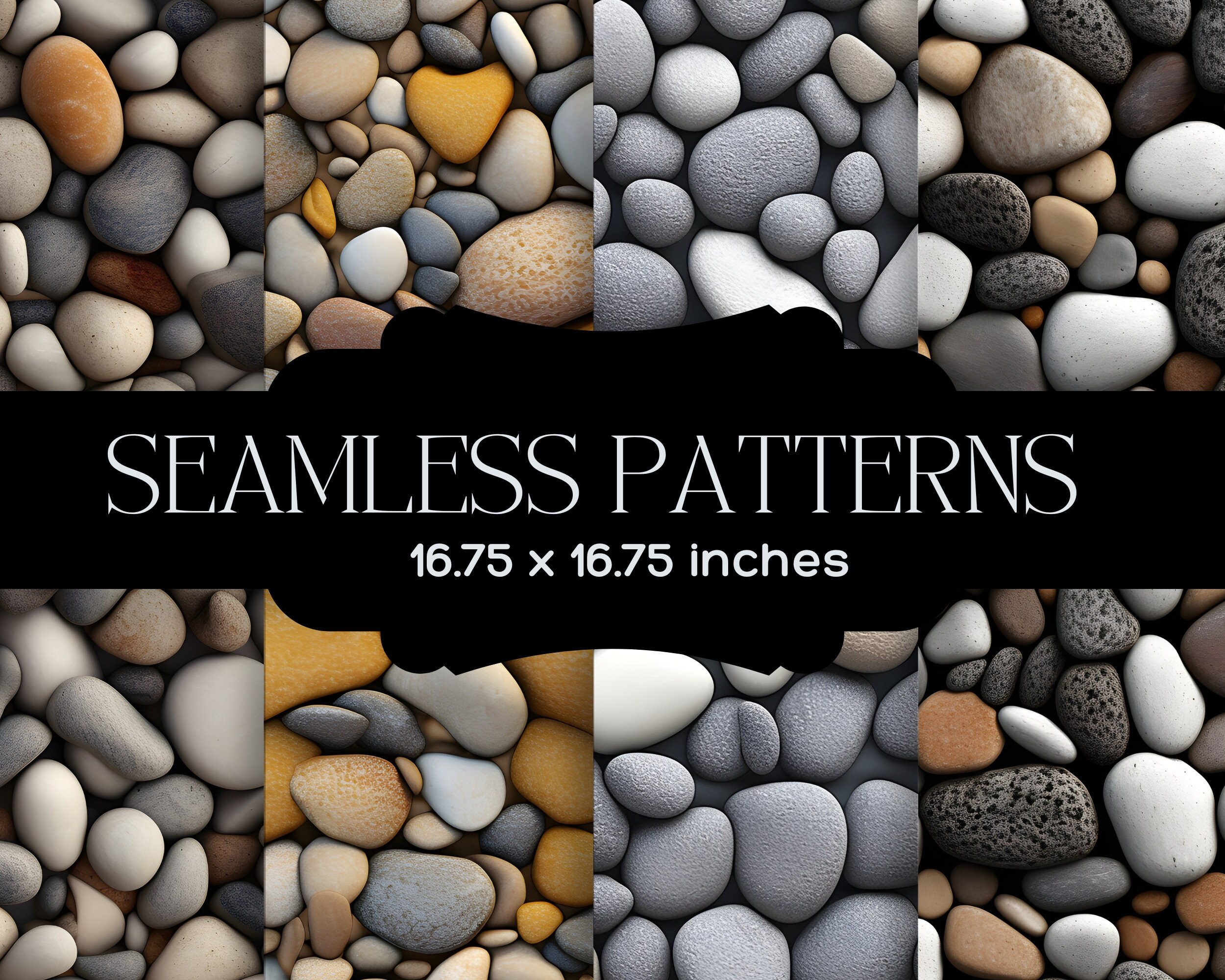 Pebble Texture Seamless Digital Paper Patterns COMMERCIAL USE Instant ...