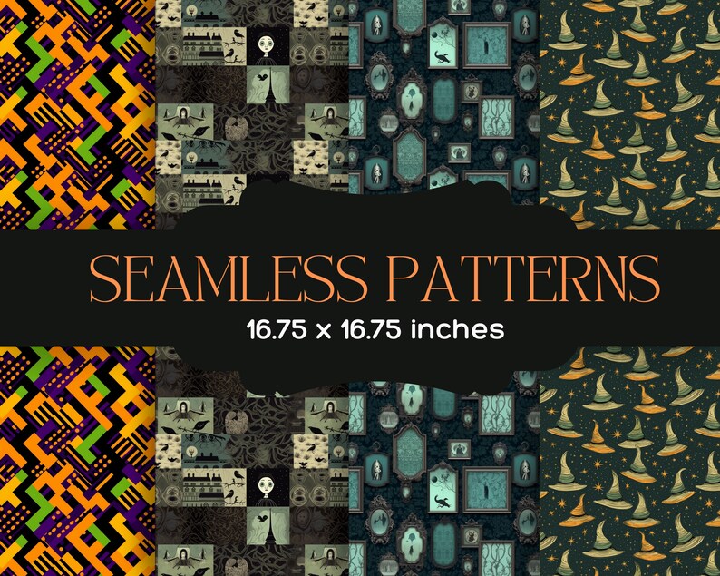 Halloween Mix Digital Paper COMMERICAL US Instant Download Scrapbooking ...