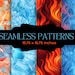 Fire and Ice Seamless Digital Paper COMMERCIAL USE Scrapbook Paper ...