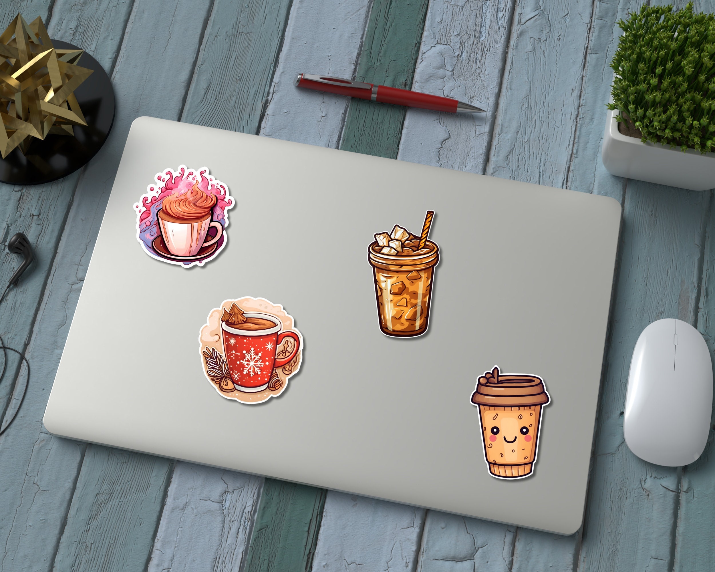 Coffee Sticker Bundle COMMERCIAL USE Instant Download Printable Journal ...