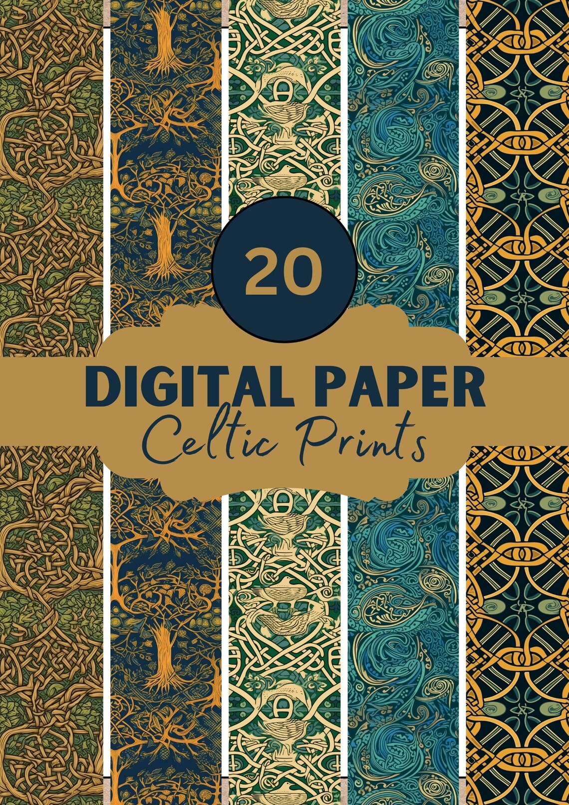 Celtic Prints Digital Papers COMMERICAL USE Seamless Digital Paper ...