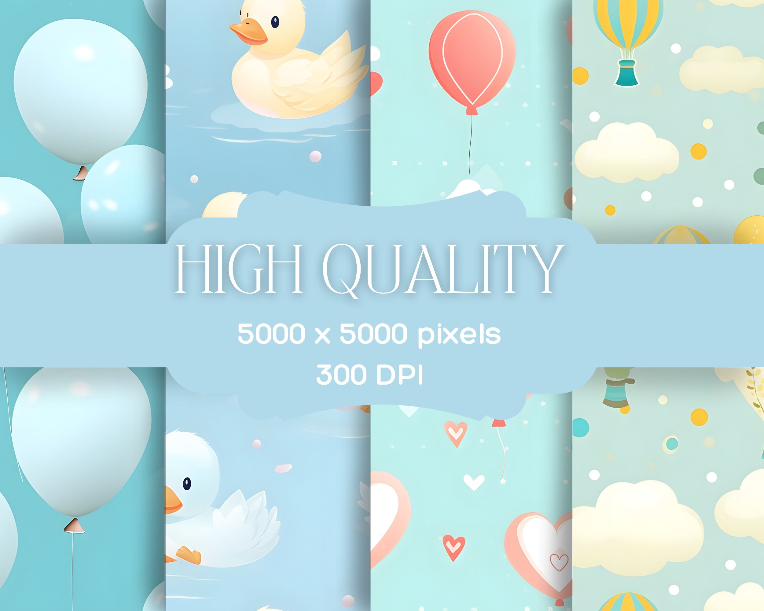 Digital Paper Baby Shower Seamless Digital Paper Digital Paper ...