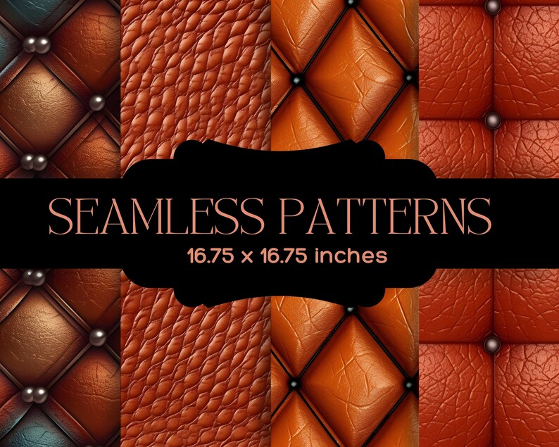 Leather Texture Seamless Digital Paper Patterns COMMERCIAL USE Instant ...