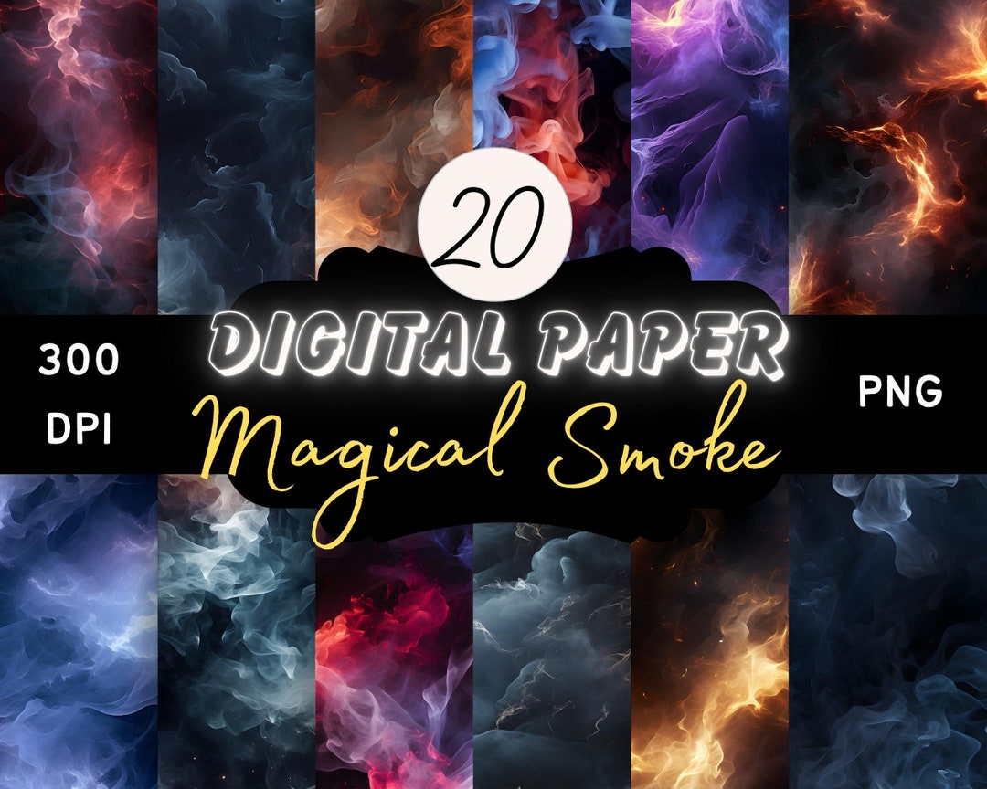 Magical Smoke Seamless Digital Paper Patterns COMMERCIAL USE Instant ...