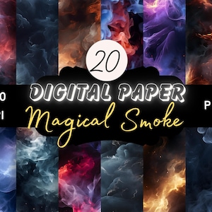 Magical Smoke Seamless Digital Paper Patterns COMMERCIAL USE Instant ...