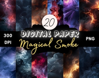 Magical Smoke Seamless Digital Paper Patterns COMMERCIAL USE Instant ...