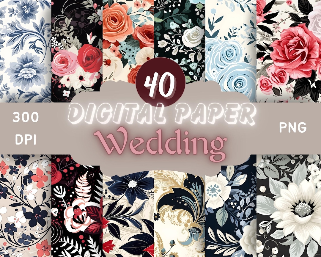Wedding Seamless Digital Paper COMMERCIAL USE Instant Download ...