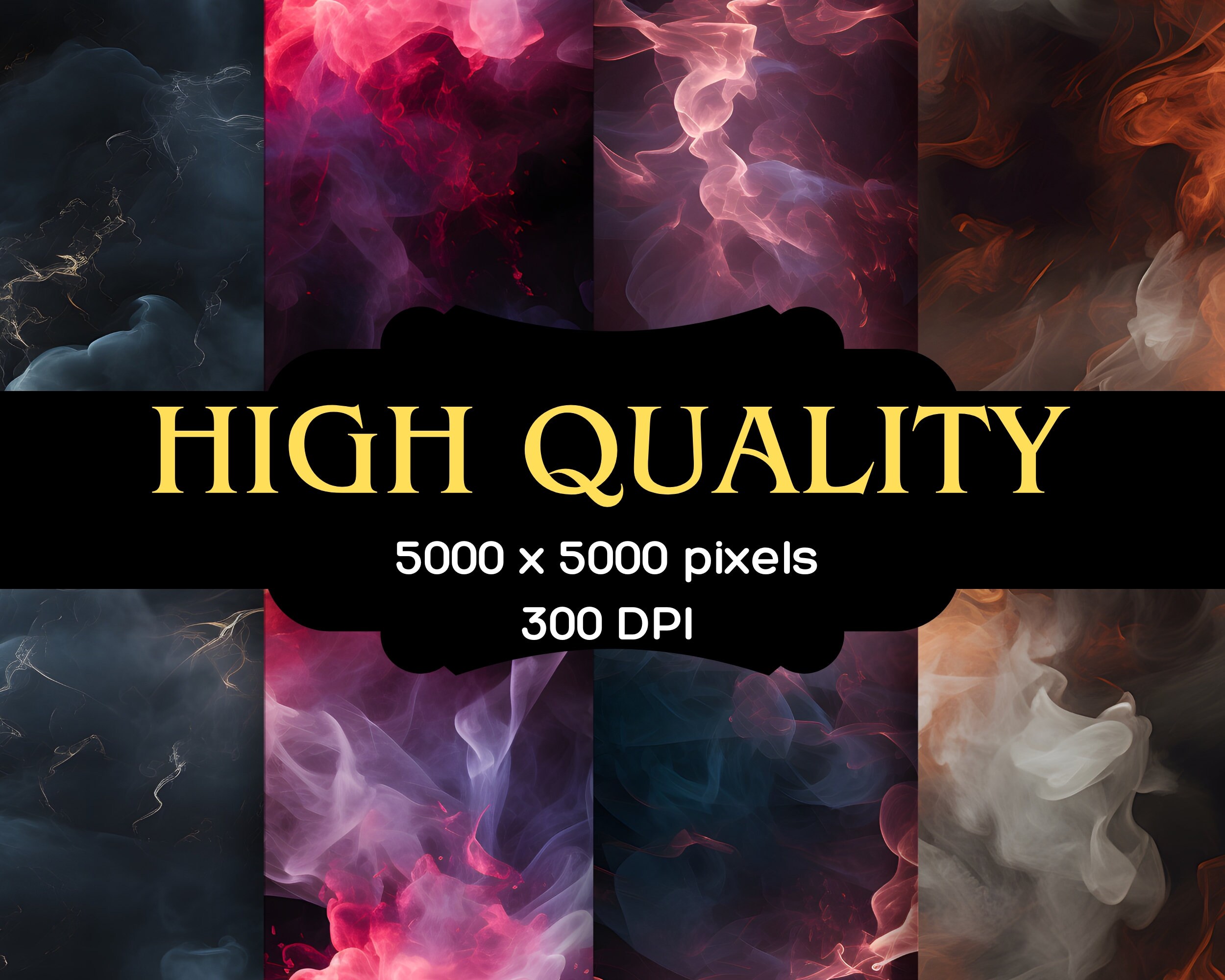 Magical Smoke Seamless Digital Paper Patterns COMMERCIAL USE Instant ...