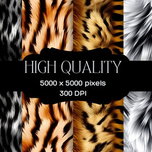 Animal Fur Texture Seamless Digital Paper COMMERCIAL USE Digital ...