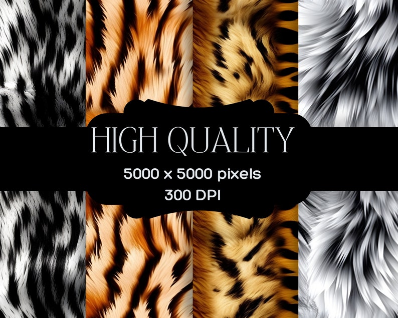 Animal Fur Texture Seamless Digital Paper COMMERCIAL USE Digital ...
