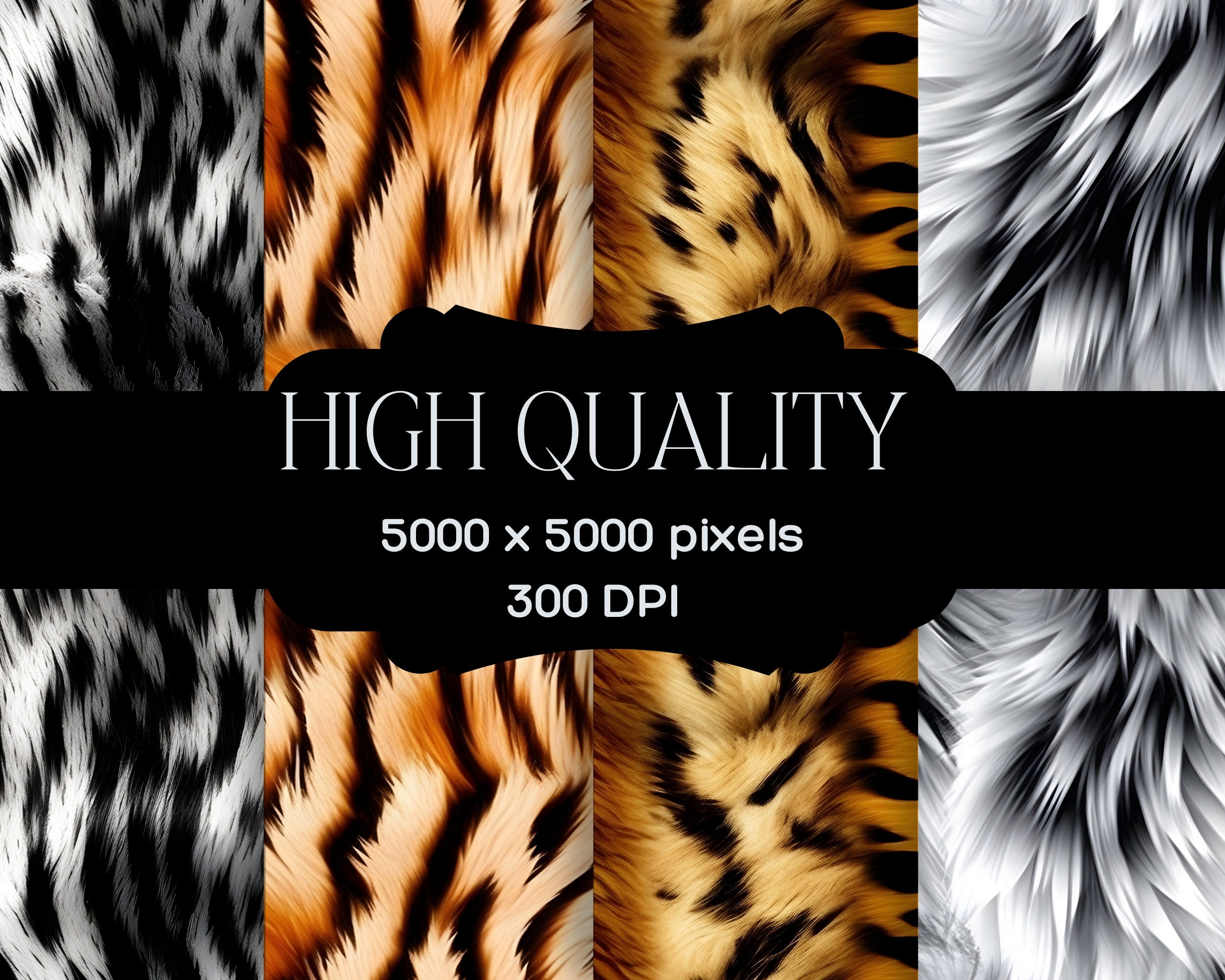Animal Fur Texture Seamless Digital Paper COMMERCIAL USE Digital ...