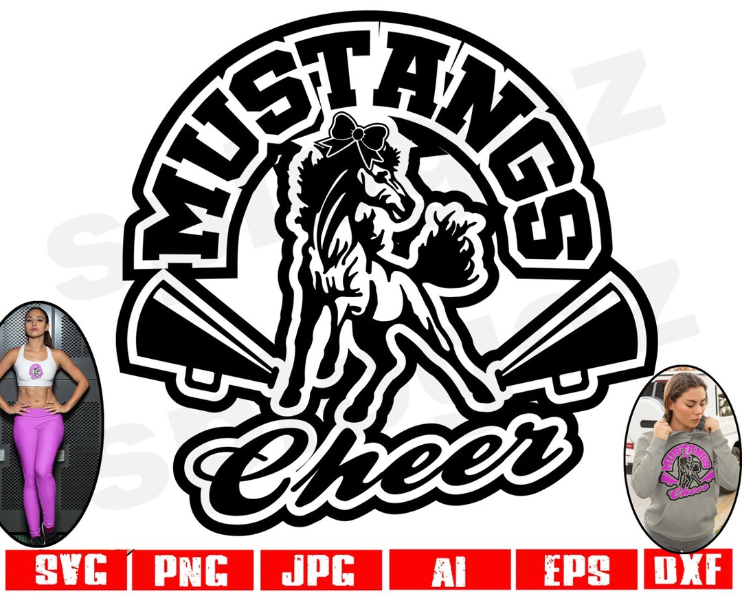 Mustang Cheer Svg Mascot Svg Mustang Cheer Png File Design Logo ...