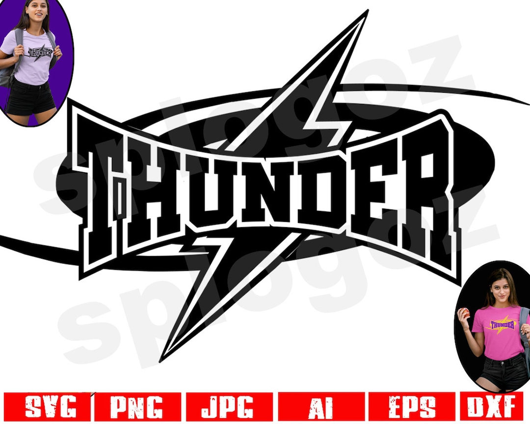 Thunder Svg, Thunder Png, School Spirit Svg, Thunder Mascot Svg ...