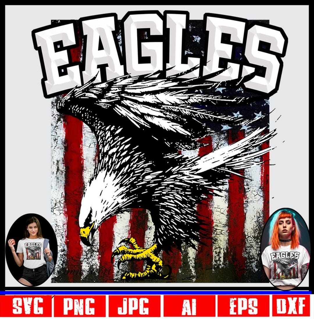 Eagles DTF Transfer Sublimation Png, Eagles PNG, T-shirt Sublimation ...